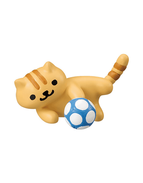 Neko Atsume Fred Chatora with Soccer Ball Cat Figurine - Suddenly Cat ...